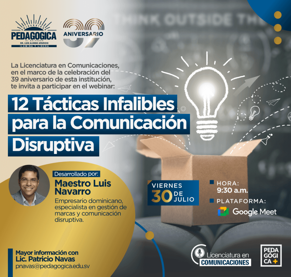 webinar “12 Tácticas Infalibles para la Comunicación Disruptiva ... webinar “12 Tácticas Infalibles para la Comunicación Disruptiva ...